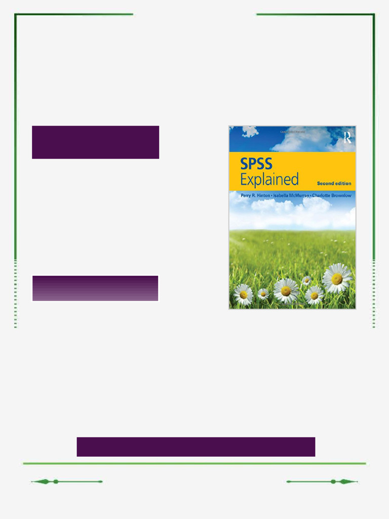 SPSS Explained 2nd Edition Perry R. Hinton ebook fresh pdf upload | PDF ...