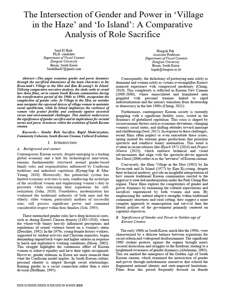 The Intersection of Gender and Power in ‘Village in the Haze’ and ‘Io ...