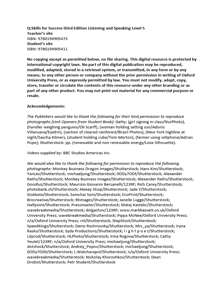 Q3e LS5 Acknowledgements | PDF | Imaging | Public Sphere