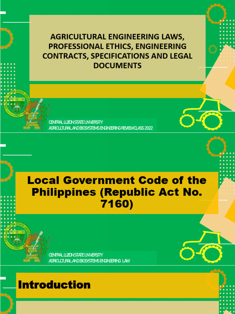 Local Government Code and Agricultural Engineering | PDF | Agriculture ...