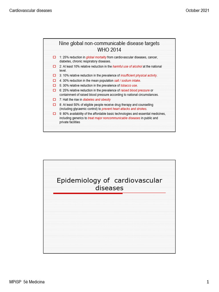 Class Notes Epidemiology and Prevention of CVD | PDF | Cardiovascular ...