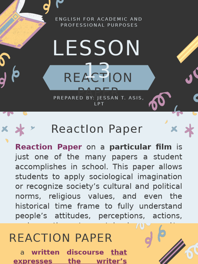 Writing a Reaction Paper Guide | PDF | Attitude (Psychology ...
