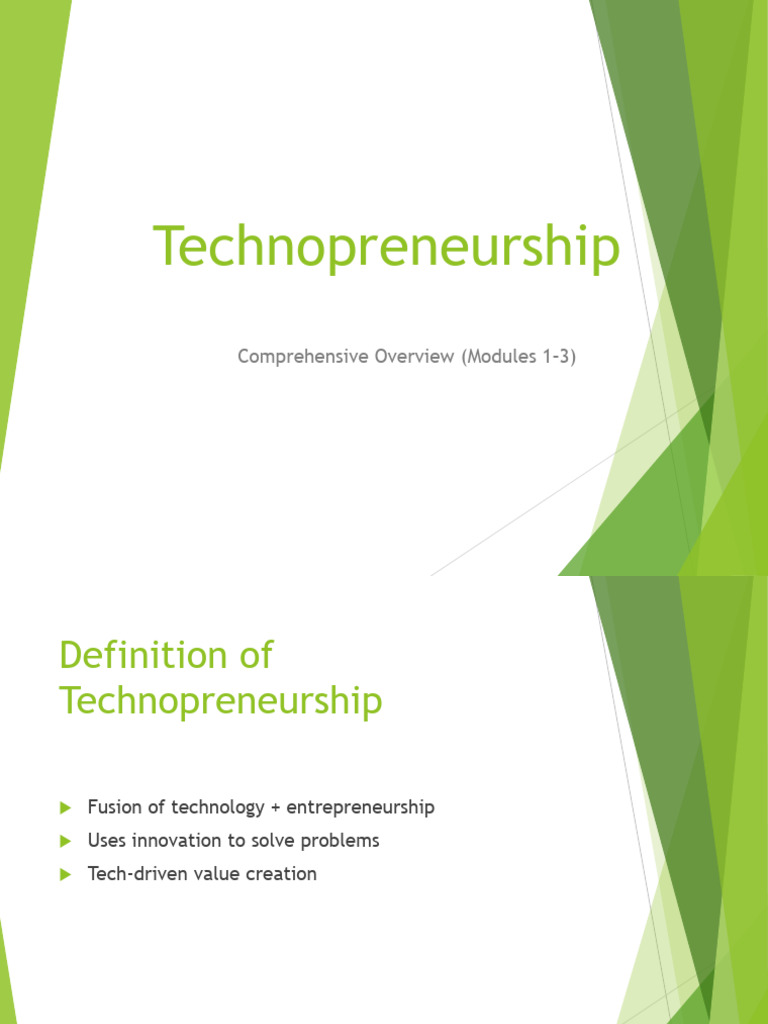 Understanding Technopreneurship Basics | PDF