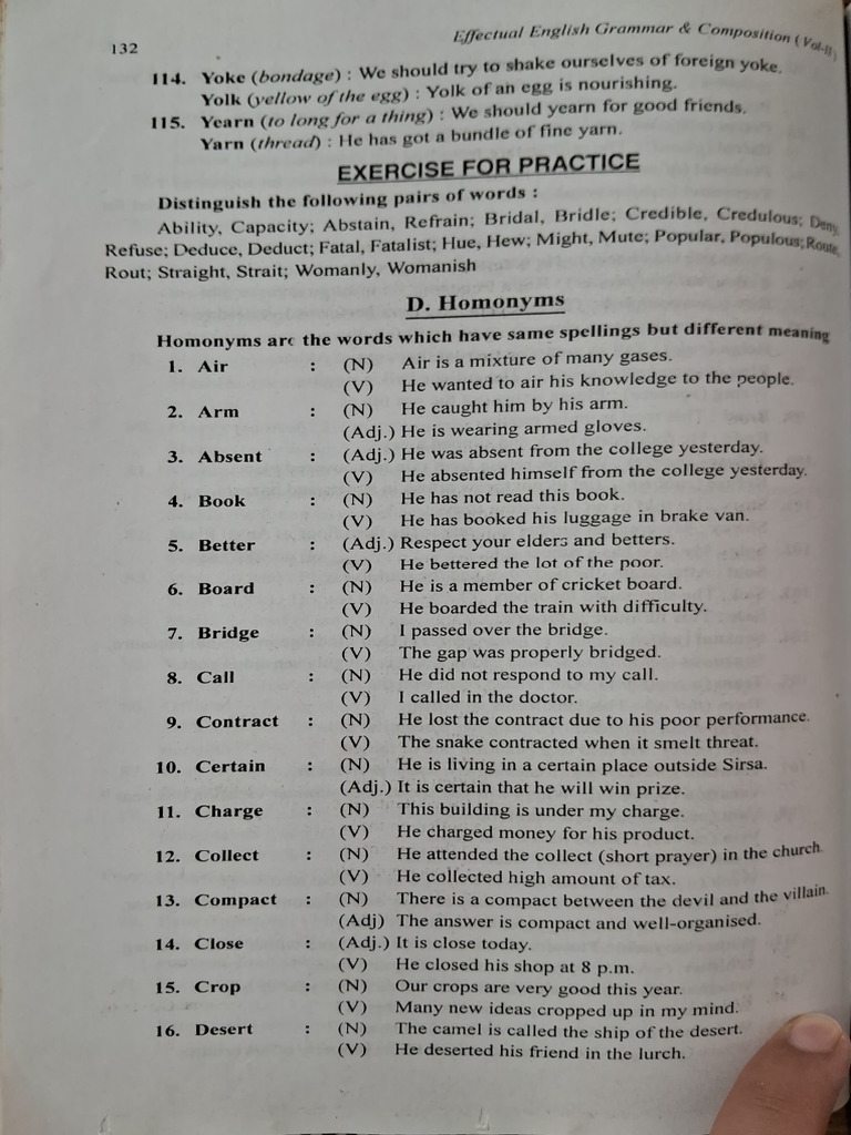 Homonyms and Word Usage Guide | PDF