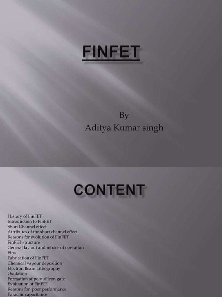 Basics of FINFET | PDF