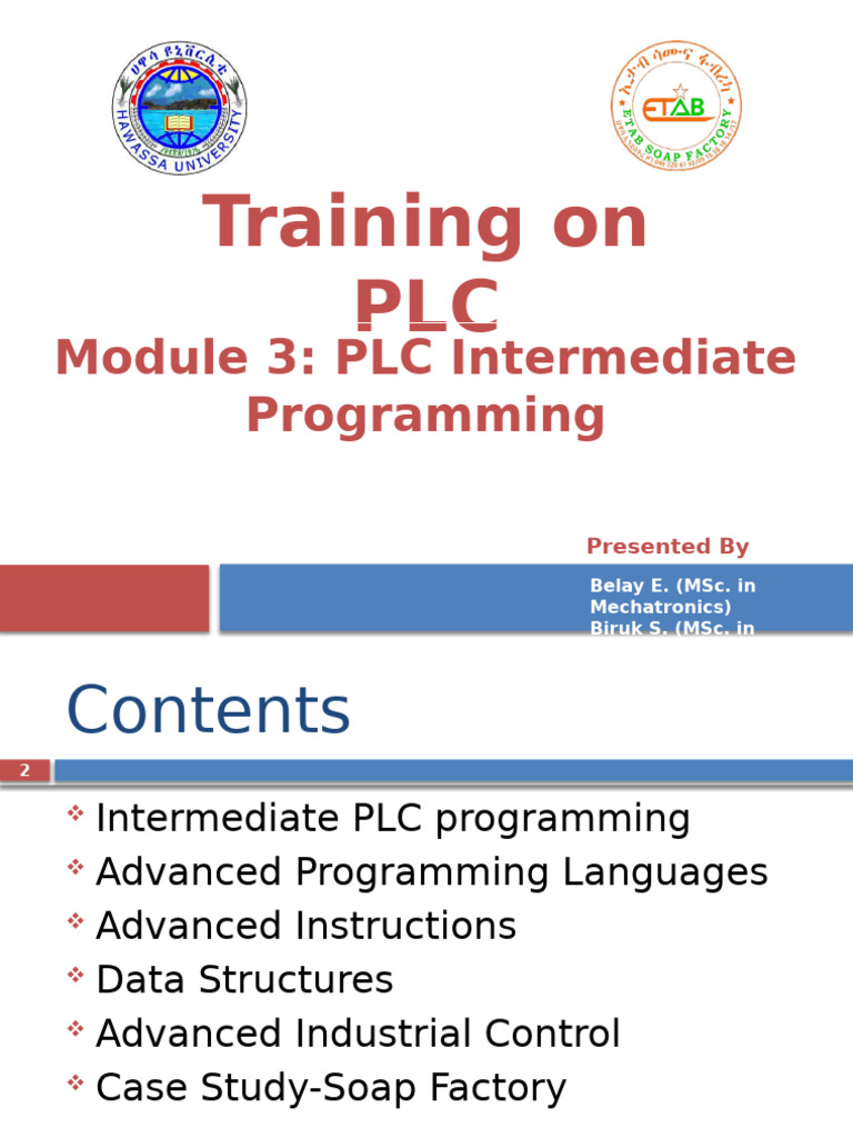 Module 3 PLC Intermediate Programming | PDF | Programmable Logic ...