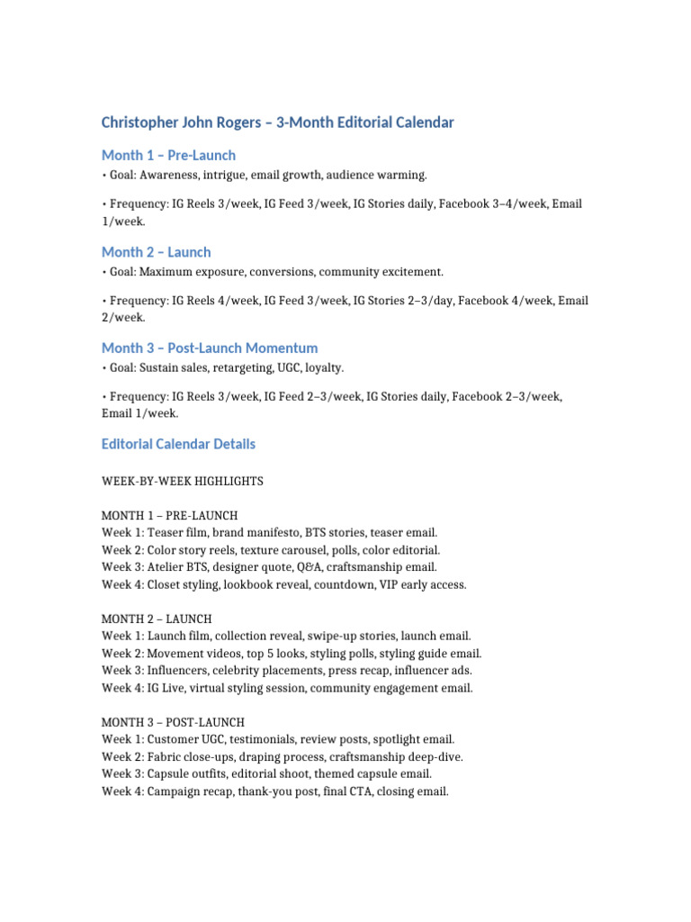 CJR Editorial Calendar | PDF