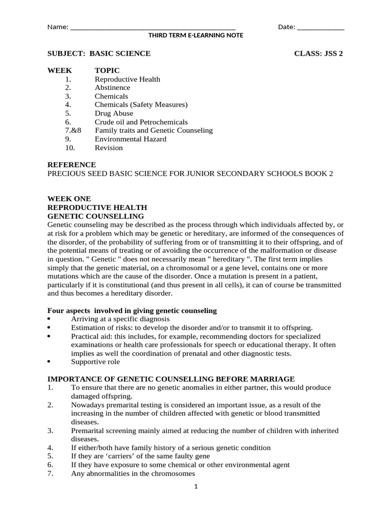 JSS 2 Basic Science E-Learning Notes | PDF | Cracking (Chemistry) | Oil ...