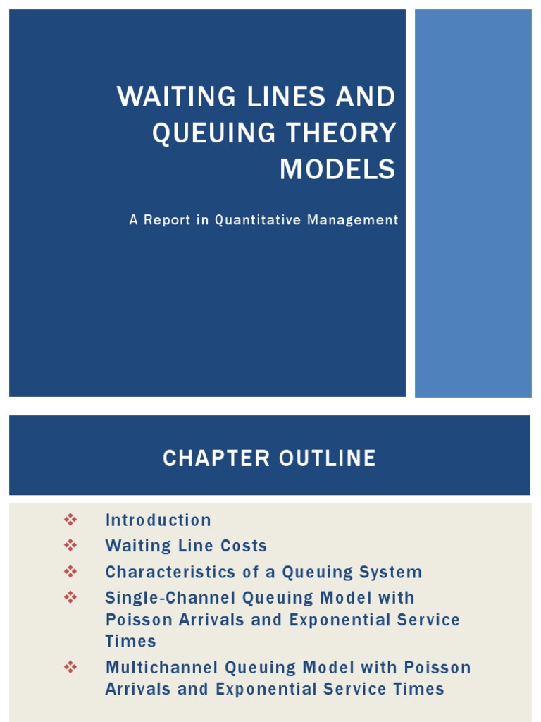 Waiting Lines and Queuing Theory Models | PDF | Poisson Distribution ...