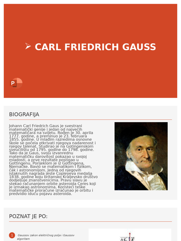 Carl Friedrich Gauss | PDF
