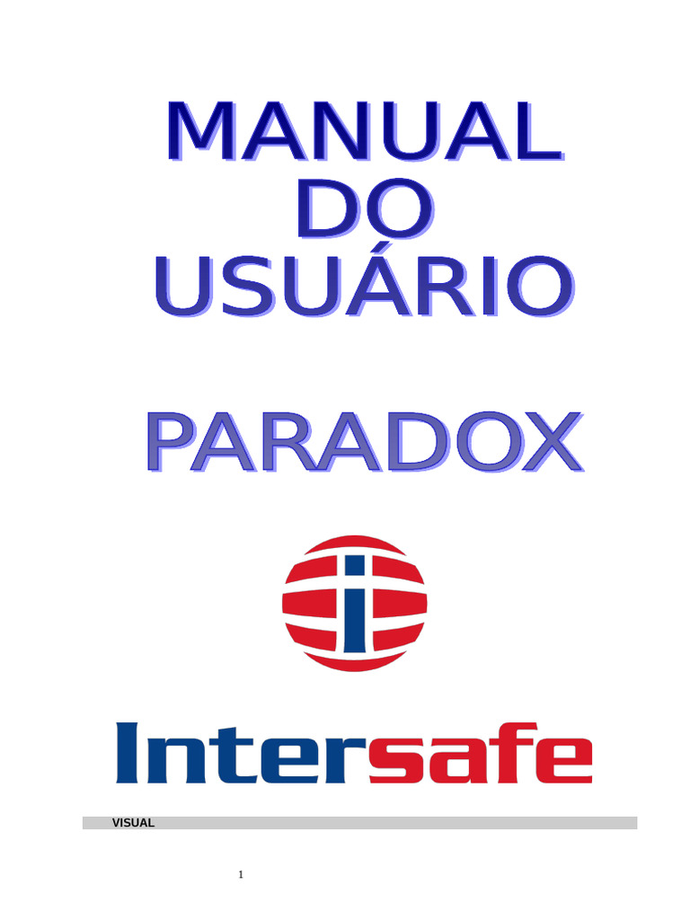 Manual Usuário Paradox | PDF | Teclado de computador