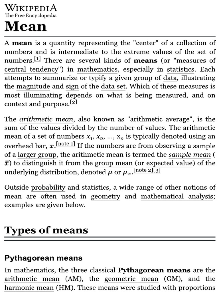 MEAN | PDF