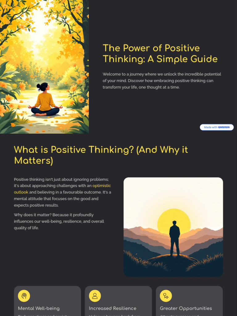The Power of Positive Thinking | PDF