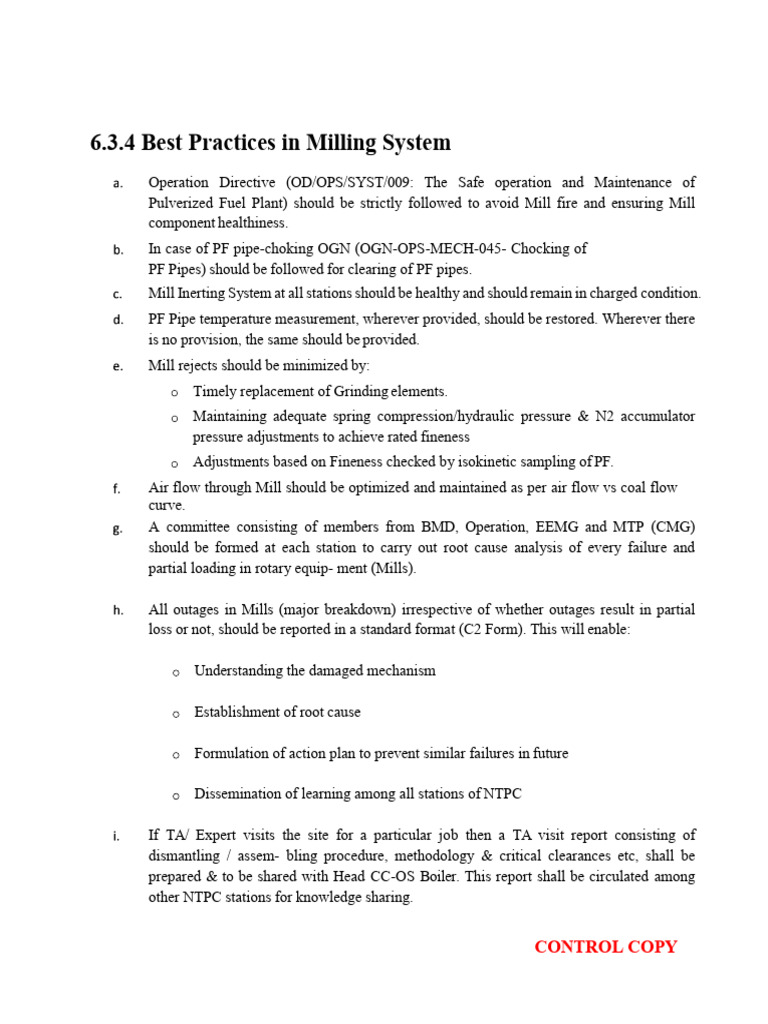 Best Practices in Milling System | PDF | Mechanical Engineering