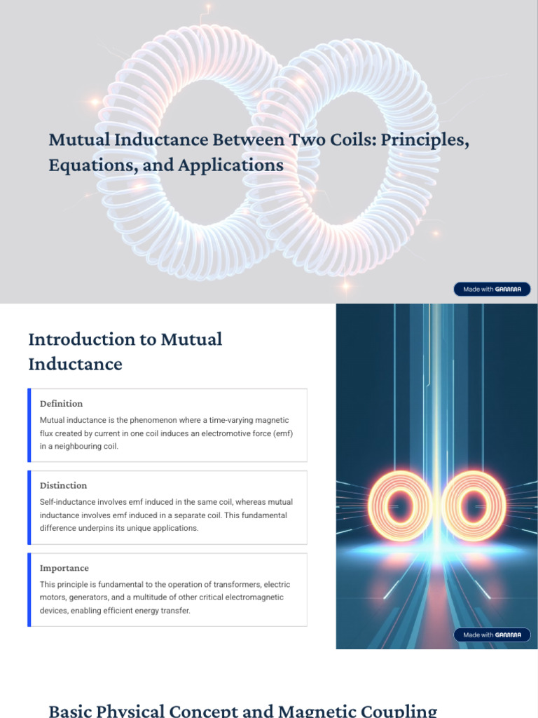 Mutual Inductance Between Two Coils Principles Equations and ...