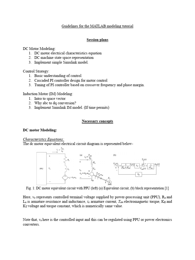 IEEE JUST SB-Elementary Motor Modeling Focusing On DC Motors and AC ...