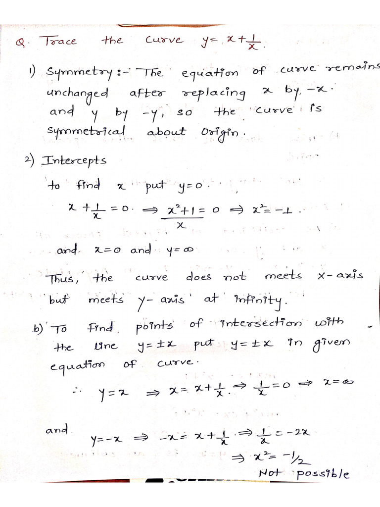 Solved Problem Curve Tracing | PDF