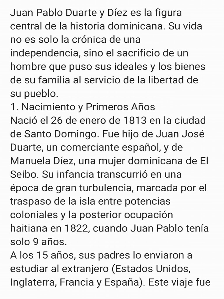 Juan Pablo Duarte | PDF