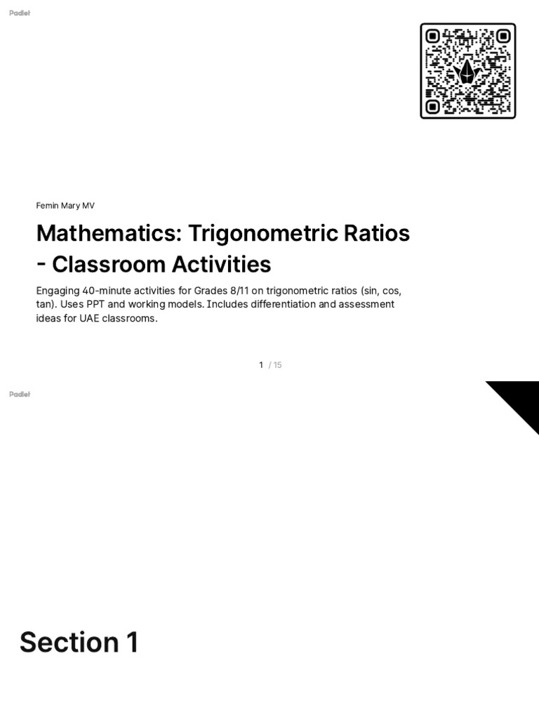 Trigonometric Ratios Activities for Grades 8-11 | PDF | Trigonometry ...