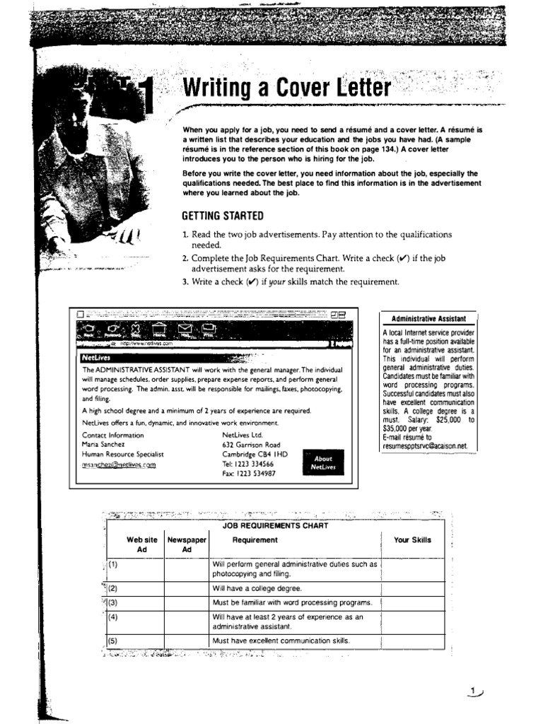 Writing A Cover Letter | PDF