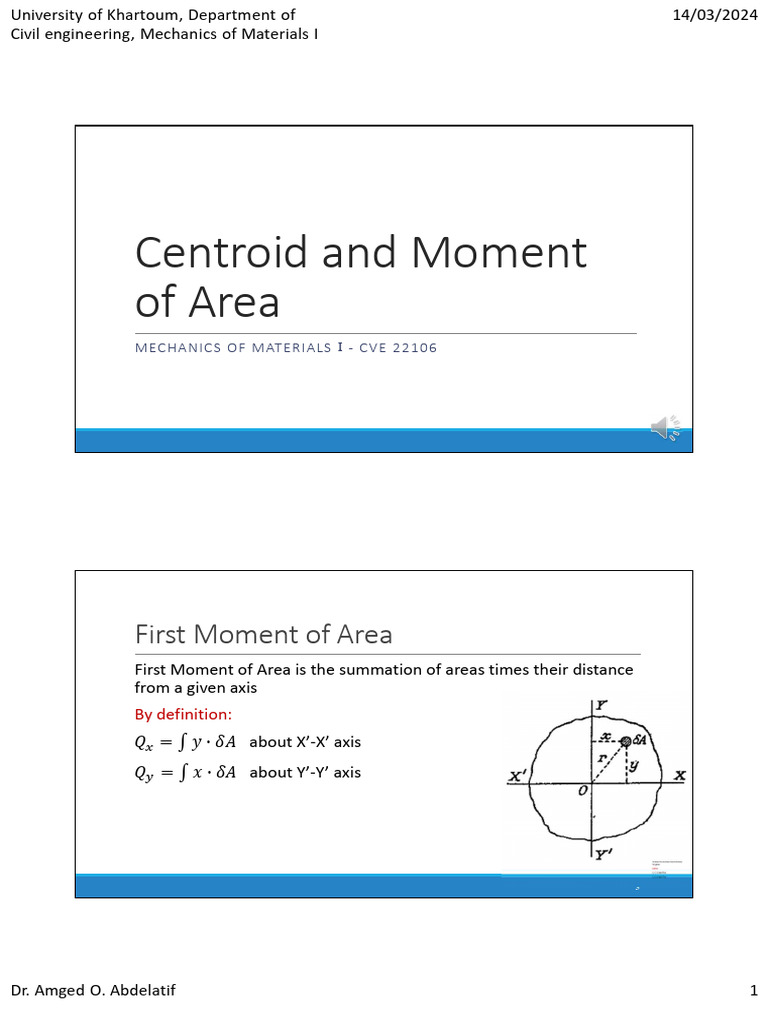 Centroid and Moment of Area Concepts | PDF | Euclidean Geometry ...