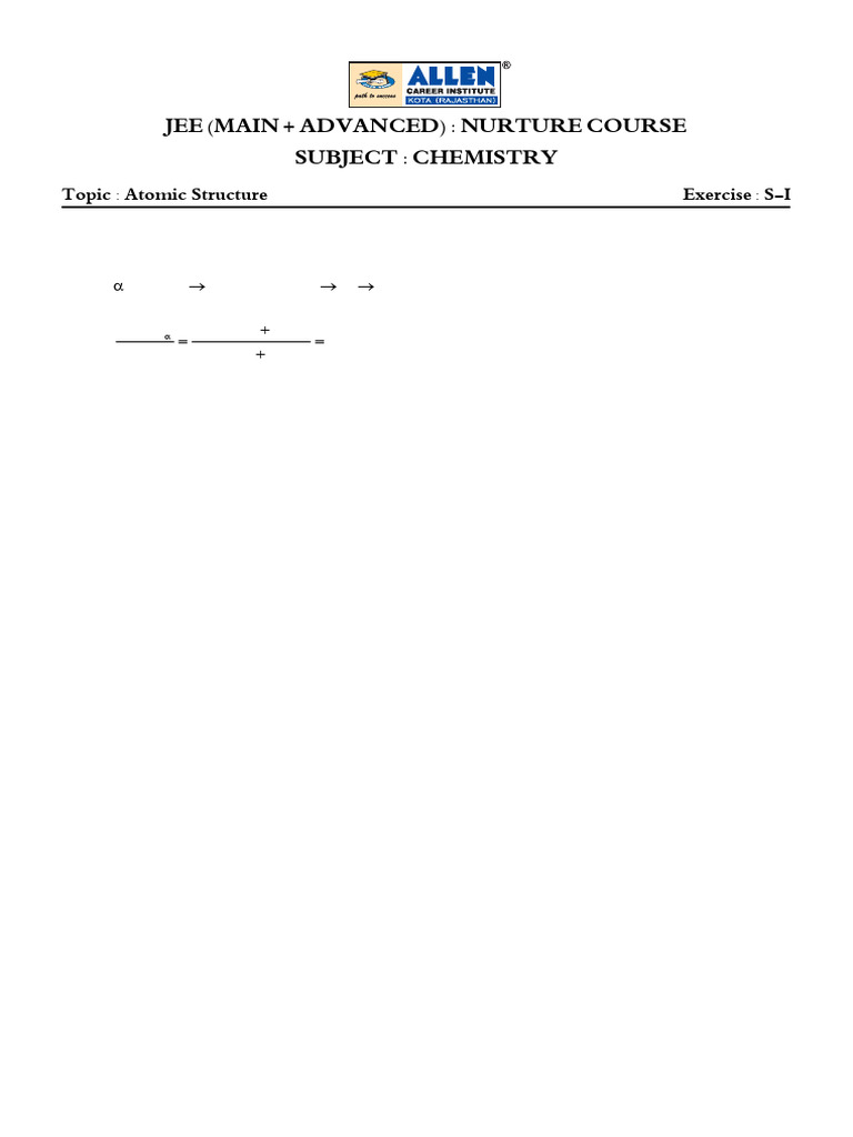 Nurture Module-02 Atomic Structure Solution | PDF | Electronvolt ...