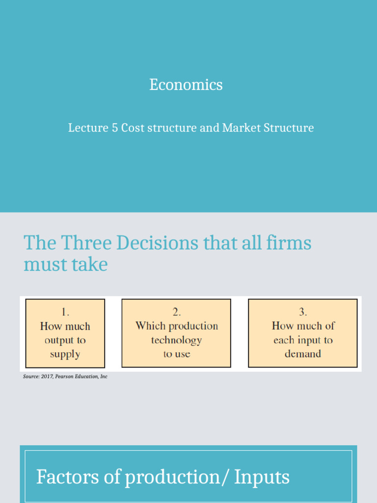 Lecture 5cost and Market Structure | PDF | Factors Of Production ...