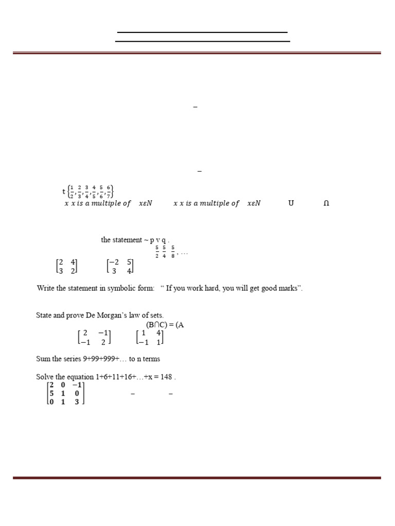 Bca Model Test Paper | PDF | Matrix (Mathematics) | Mathematics