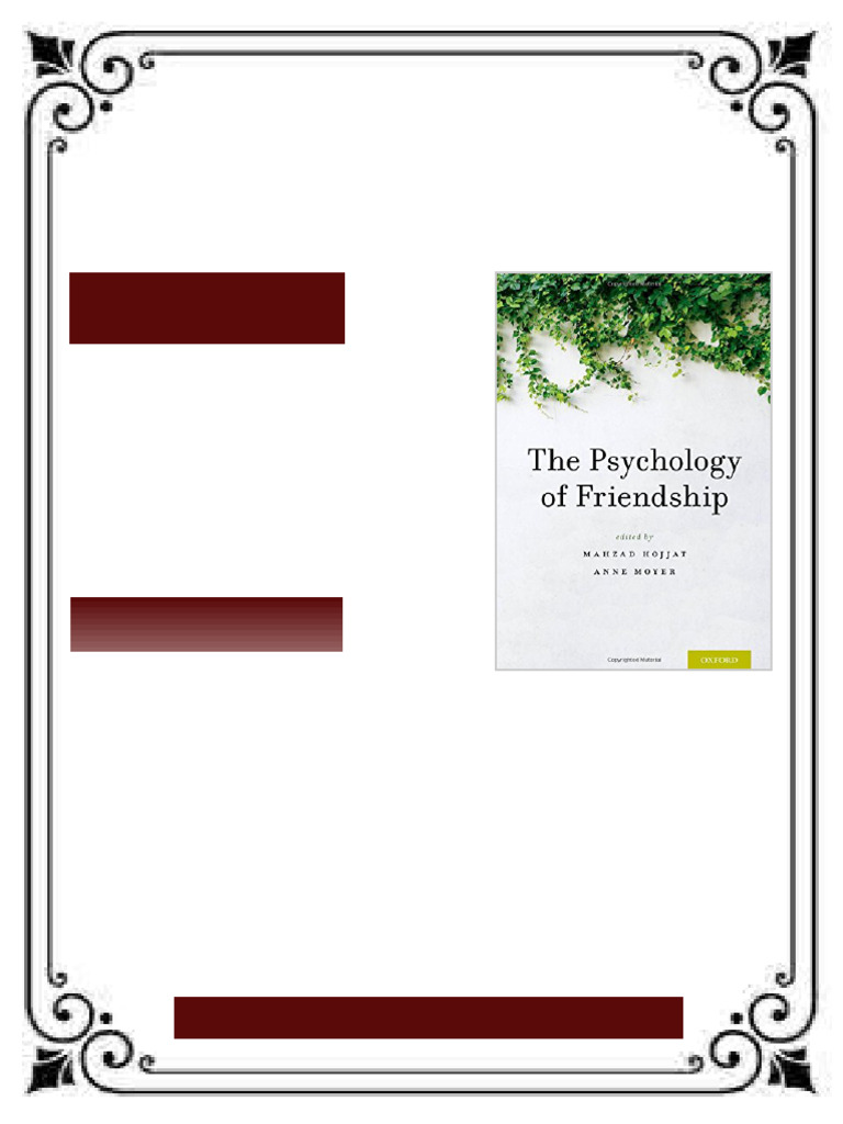 The Psychology of Friendship 1st Edition Mahzad Hojjat eBook ...