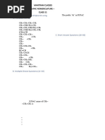 IUPAC Nomenclature Practice for Class 11 | PDF