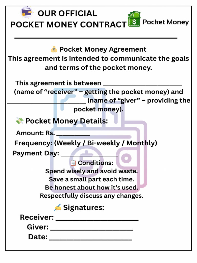 Official Money Contract | PDF