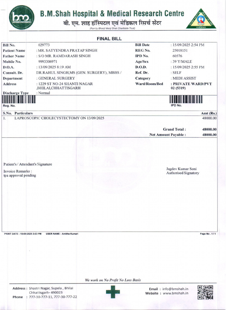 Final Bill (18) | PDF