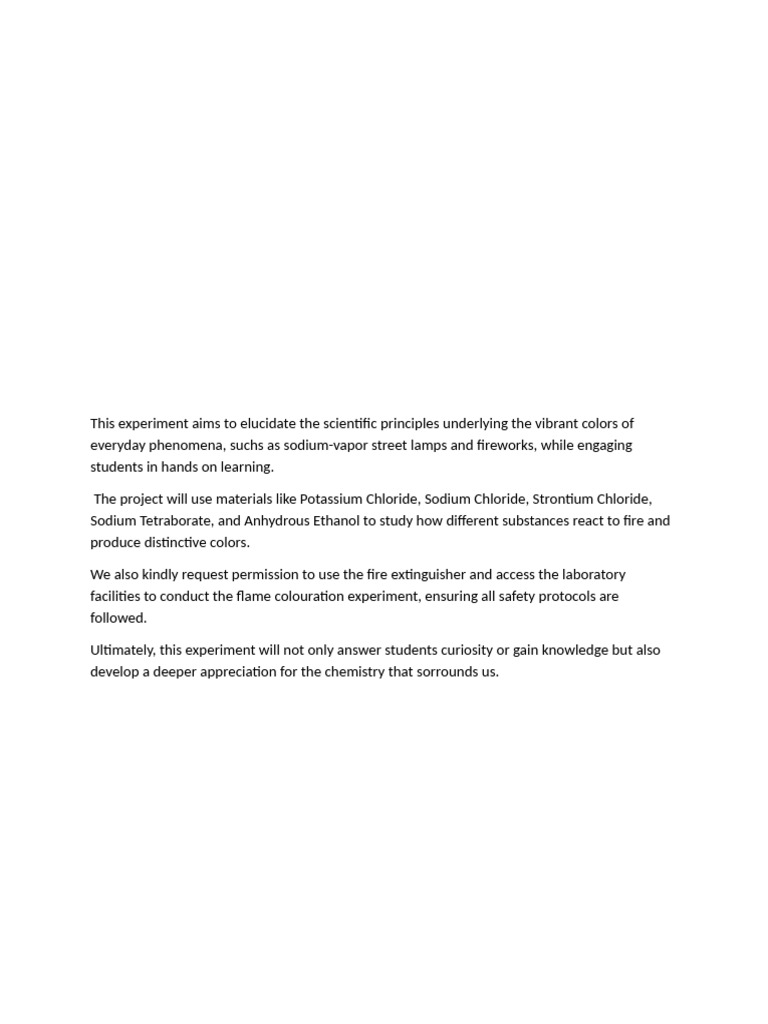 This Experiment Aims To Elucidate The Scientific Principles Underlying ...