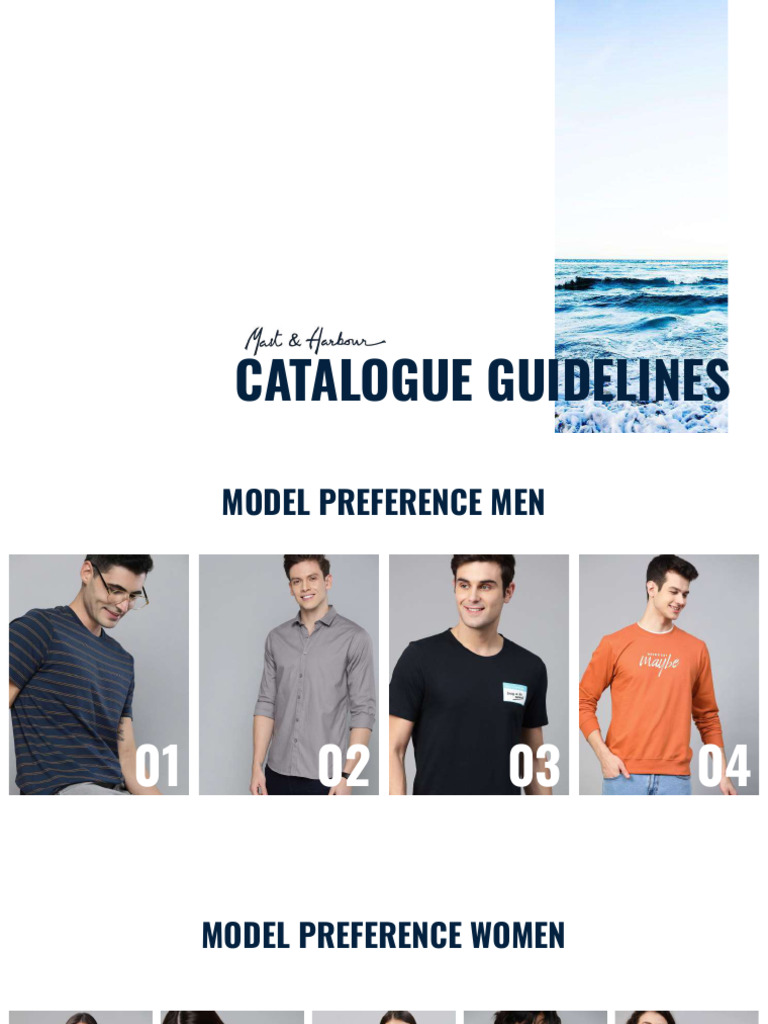 Catalogue Guidelines for Fashion Models | PDF | T Shirt | Sweater