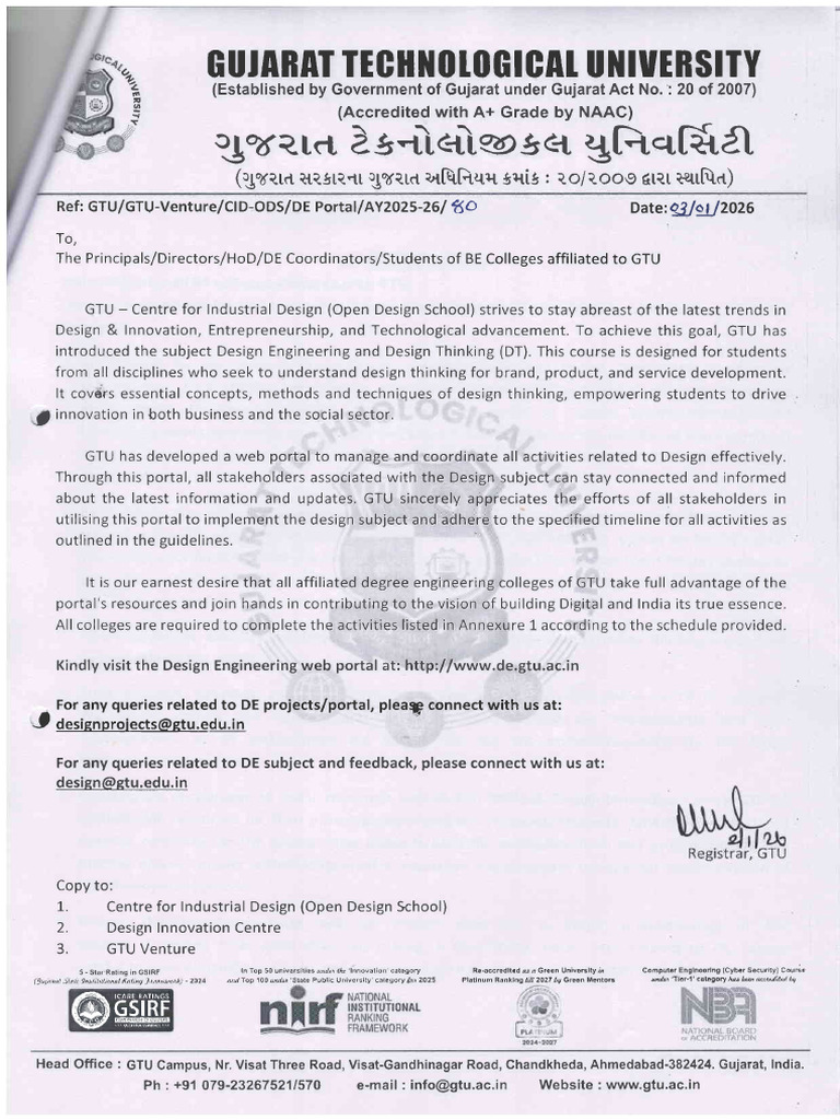 Circulation Design Engineering- Design Thinking Schedule for AY 2025 ...