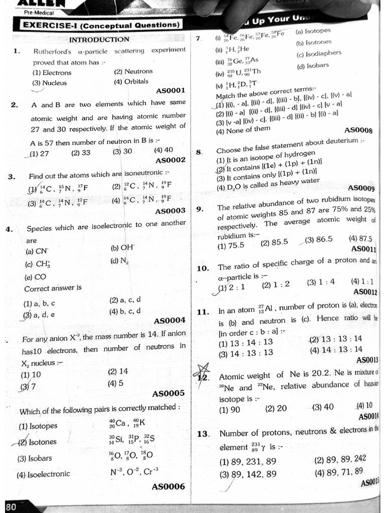 atomic structure allen | PDF