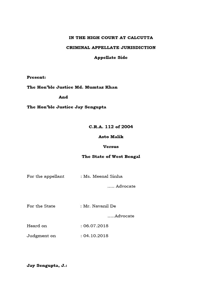 Judgement - Asto Maik | PDF | Rape | Judgment (Law)