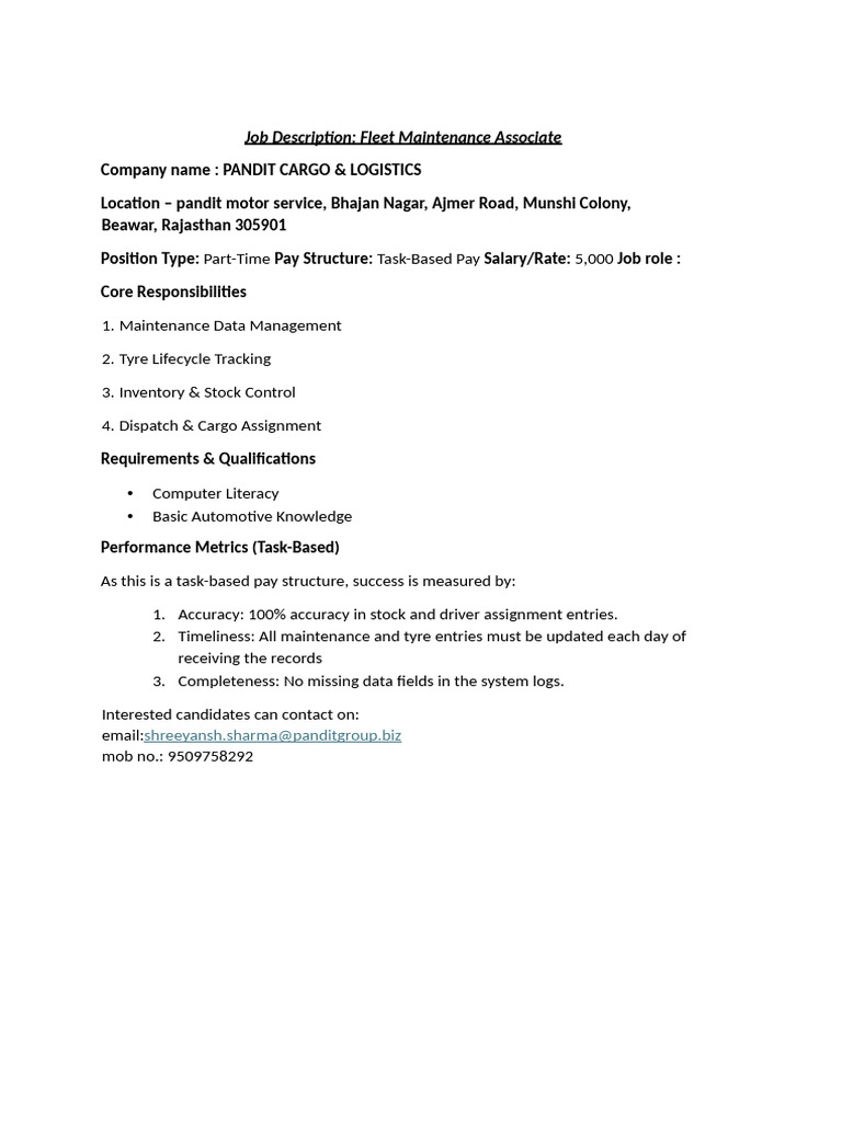 Job Description | PDF