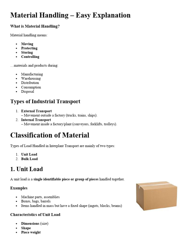 Material Handling | PDF | Friction | Mechanical Engineering