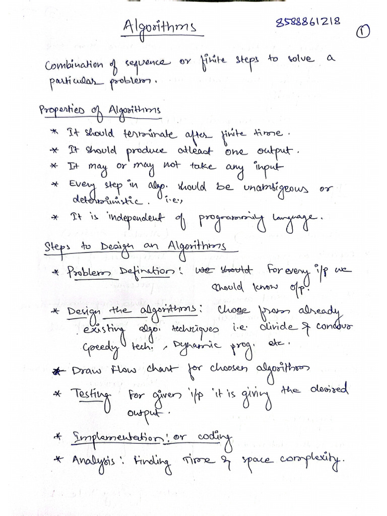 Algorithm Notes | PDF