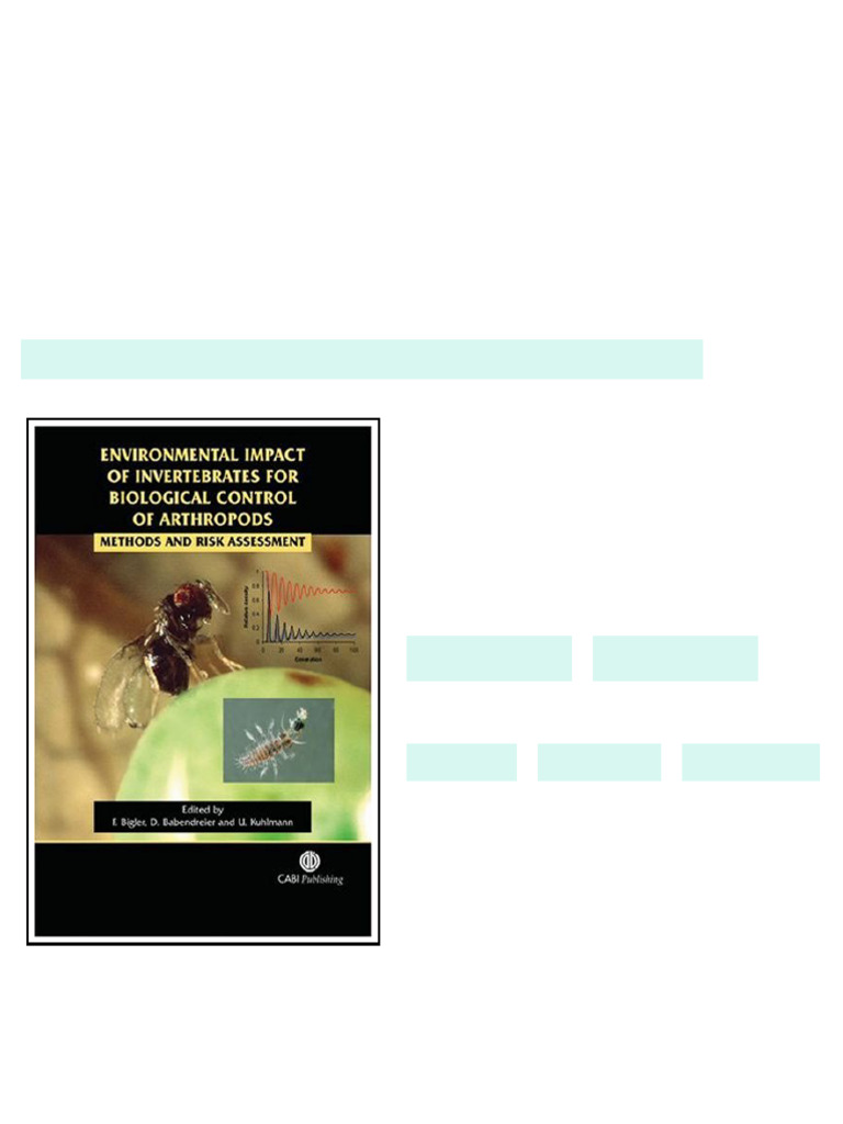 Environmental Impact of Invertebrates For Biological Control 0f ...