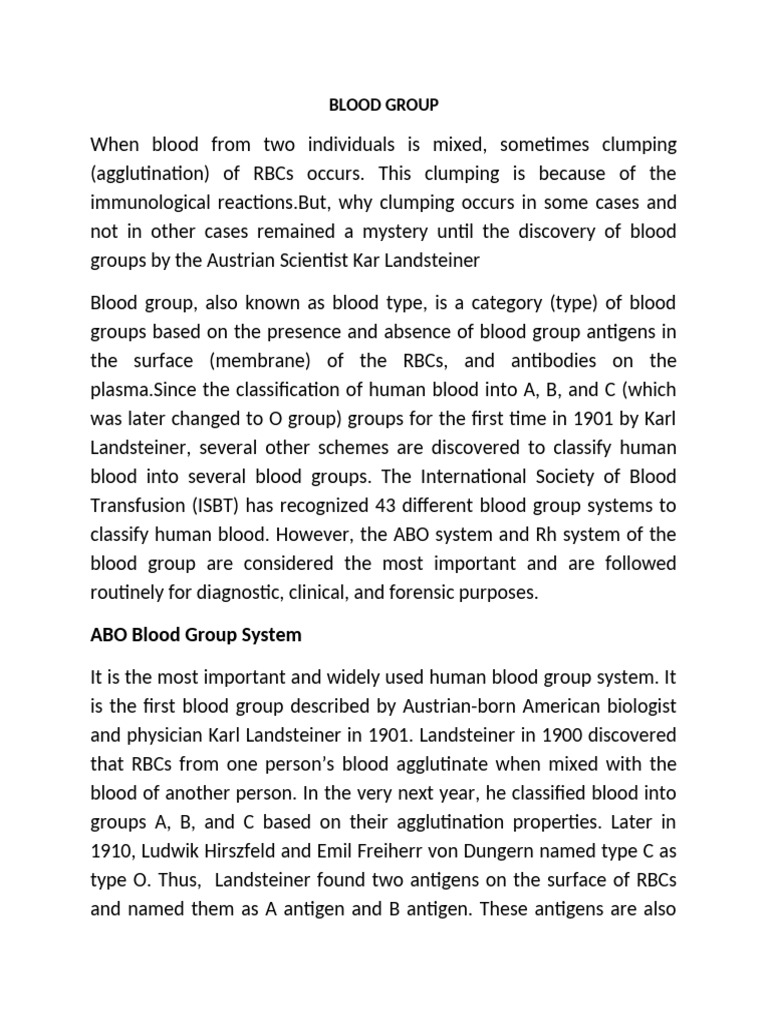 Blood Group Main | PDF | Blood Type | Body Fluids