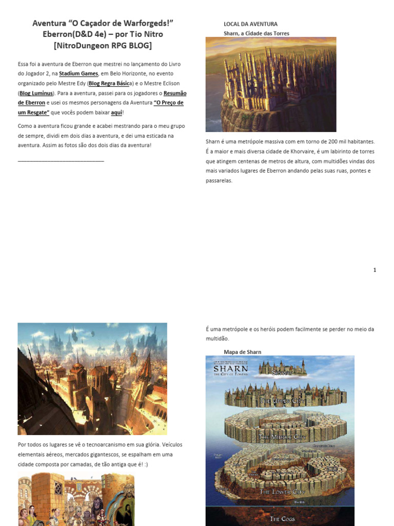 Aventura Warforged Eberron Dungeons and Dragons 4e Nitrodungeon Rpg ...