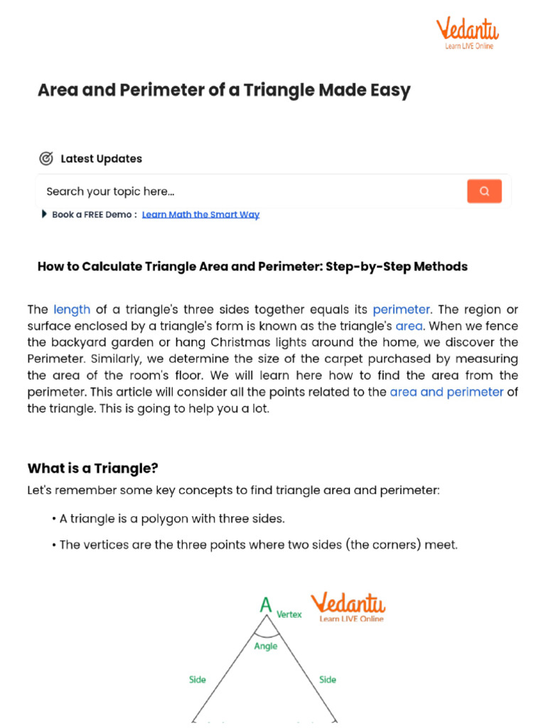 Area and Perimeter of A Triangle Made Easy | PDF