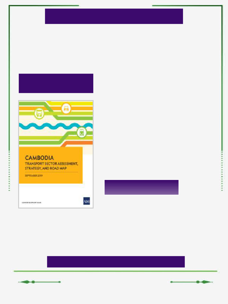 Cambodia Transport Sector Assessment Strategy and Road Map 1st Edition ...