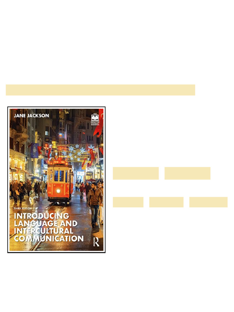 Introducing Language and Intercultural Communication 3rd Edition Jane ...