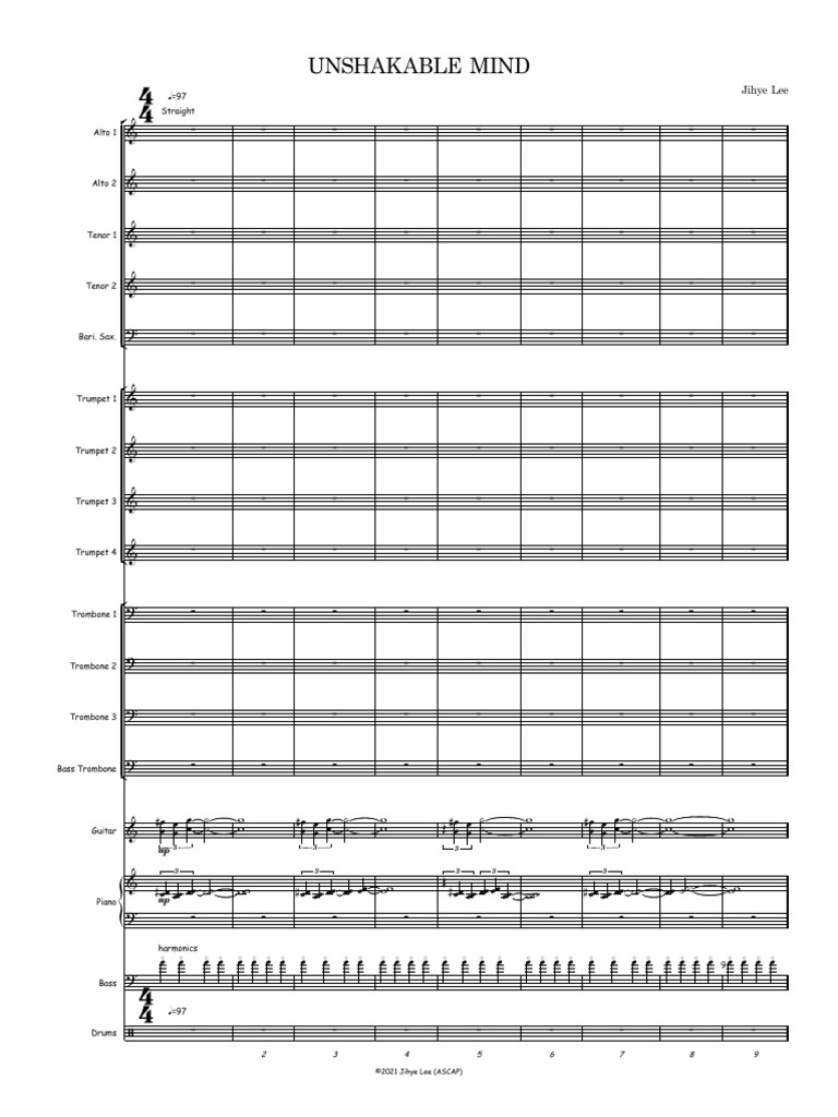 Unshakable Mind - Full Score(Concert) | PDF