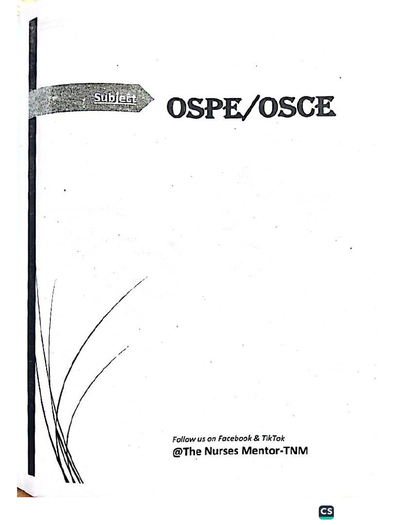 OSPE OSCE 3rd Semester Model Paper | PDF