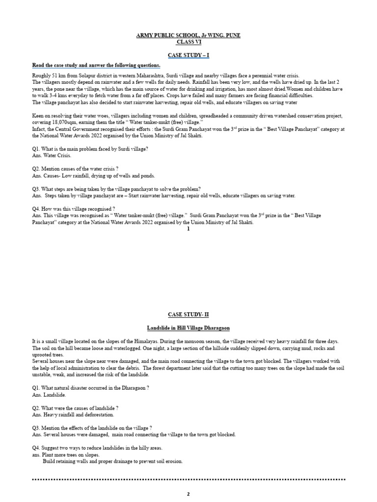 Case study pdf | PDF | Landslide | Natural Environment