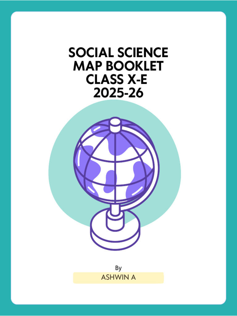 Green White Cute Illustrated Social Studies Notebook Cover | PDF